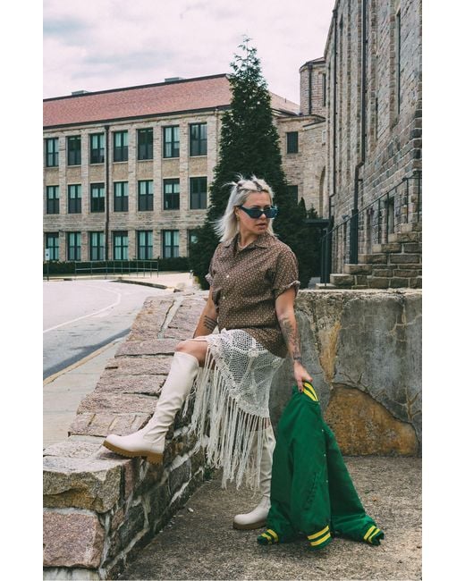 Dirty Laundry Veelo Knee High Platform Boot in White | Lyst