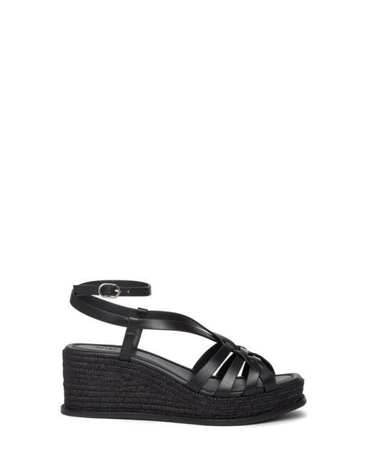 PAIGE Jill Espadrille Ankle Strap Platform Wedge Sandal in Black | Lyst