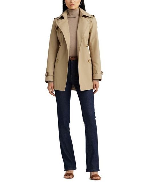 Ralph Lauren Belted Water Resistant Double Breasted Trench Jacket