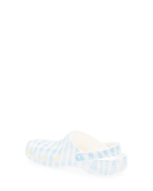 Crocs™ Classic Gingham Clog in White | Lyst