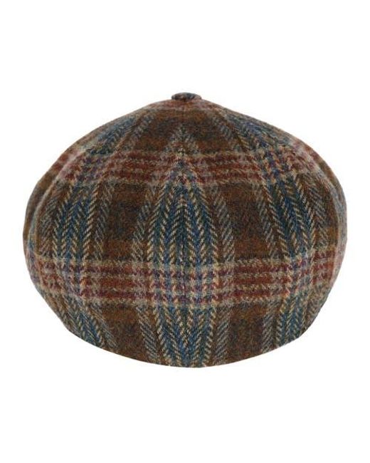 Wigéns Retro Newsboy Cap With Curved Peak in Brown for Men | Lyst