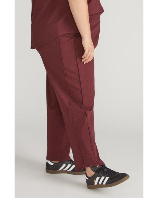 UNIVERSAL STANDARD Varsity Pull-On Wide Leg Terry Pants in Red | Lyst