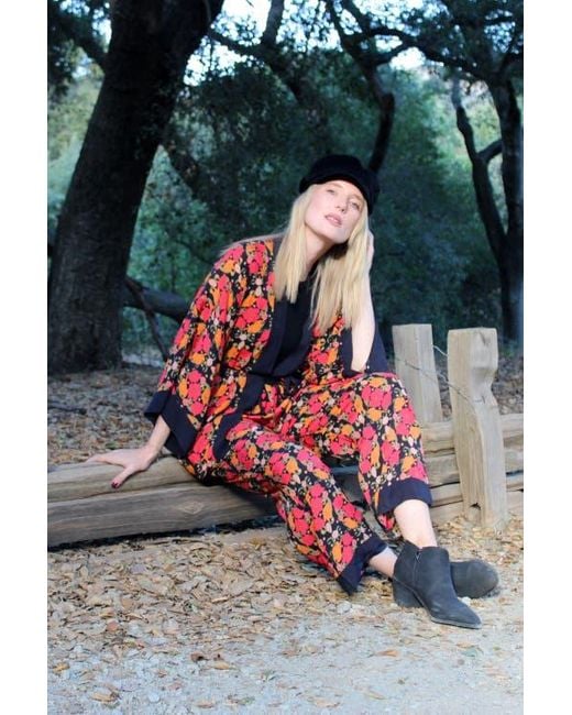 Henelle Duster Jacket in Red | Lyst