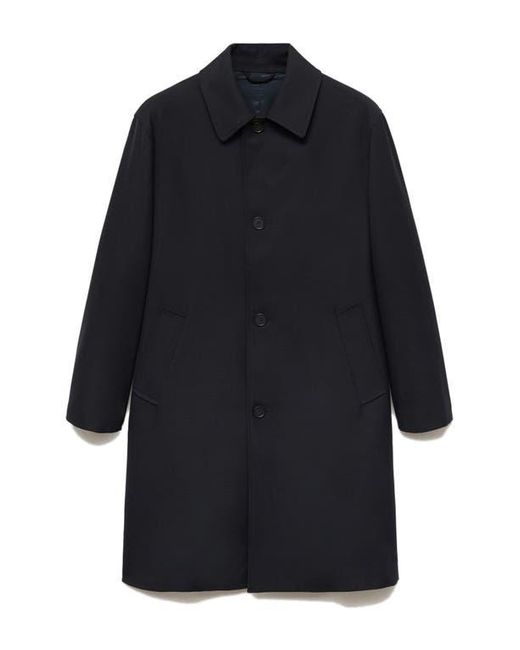Mango Comfort Stretch Oversize Trench Coat in Blue for Men | Lyst