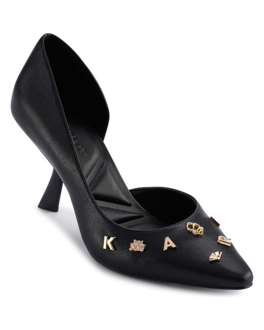 Karl Lagerfeld Kipton Half D'Orsay Pump in Black | Lyst