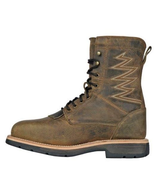 Hoss Boot Company Hoss Brisbee Lacer 8 Inch Distressed Lace Up Kiltie ...