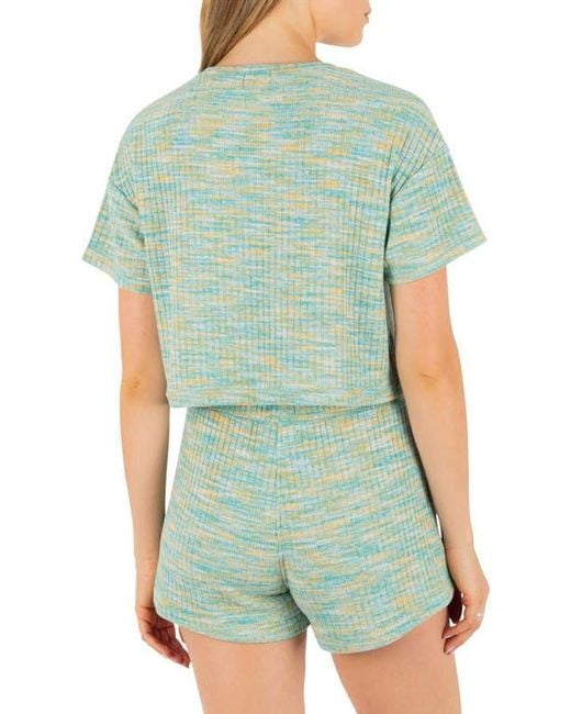 Hurley Boxy Rib Baby Tee in Blue | Lyst