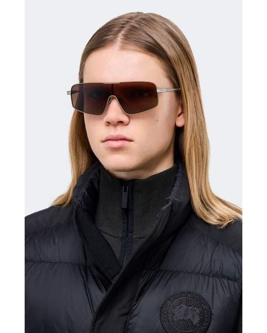 Canada Goose 58Mm Gradient Modified Rectangular Shield Sunglasses in ...
