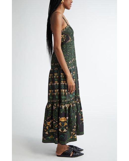 FARM Rio Flowers Arch Back Sleeveless Maxi Sundress in Black | Lyst