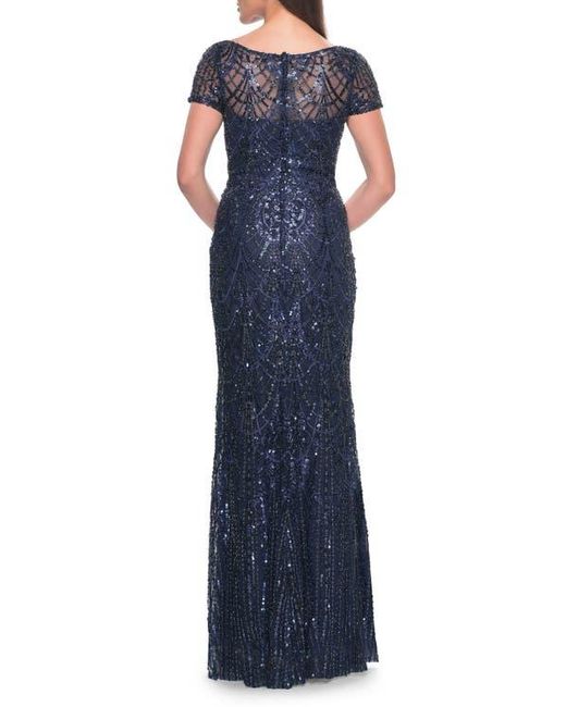 La Femme Gorgeous Vintage Beaded Mother Of The Bride Dress in Blue | Lyst