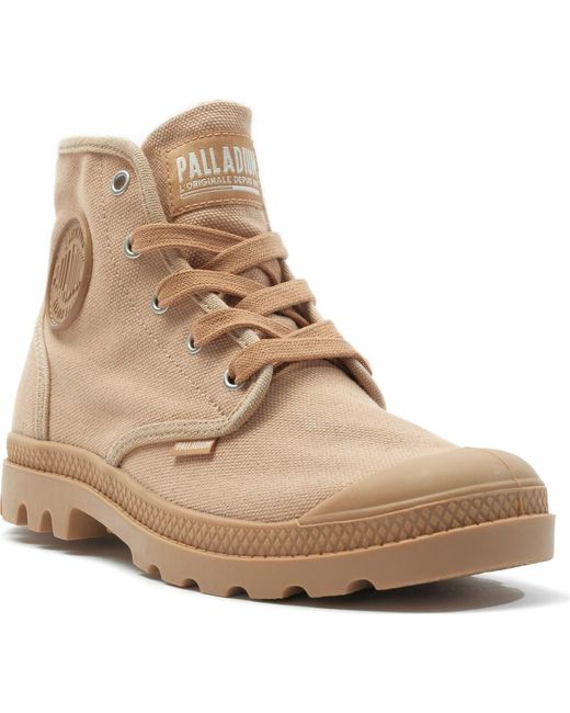Palladium Pampa Hi Bootie in Natural | Lyst