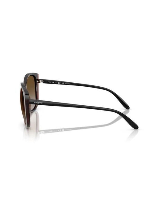 Vogue 55Mm Polarized Gradient Butterfly Sunglasses | Lyst