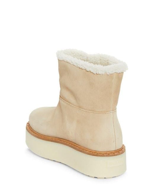 Prada Evolve Genuine Shearling Bootie in Natural | Lyst