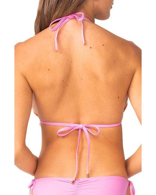 PQ Swim Embroidered Triangle String Bikini Top | Lyst