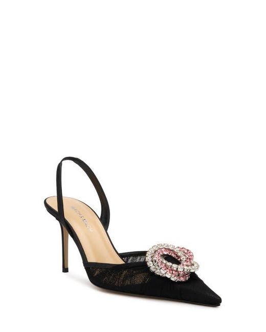 Mach & Mach Galaxy Pointed Toe Slingback Pump in Black | Lyst