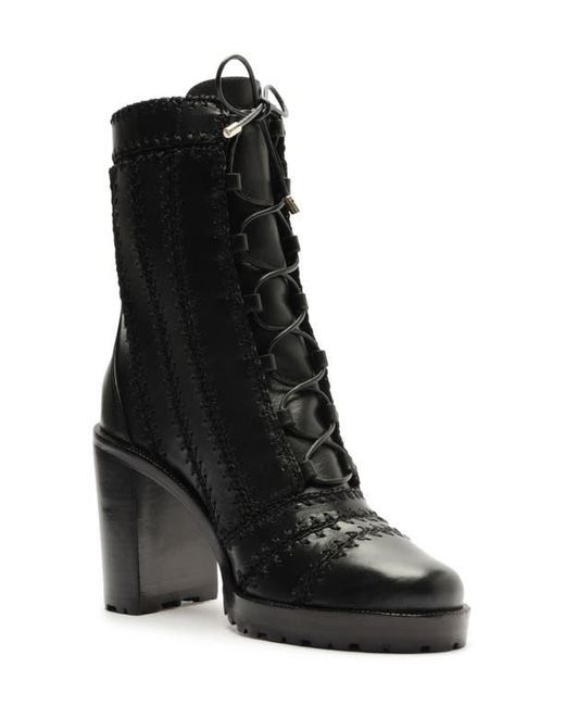 Alexandre Birman Regina Block Heel Combat Boot in Black | Lyst