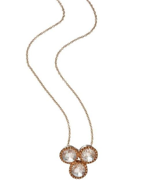 Sethi Couture Rose Cut Diamond Necklace in White | Lyst