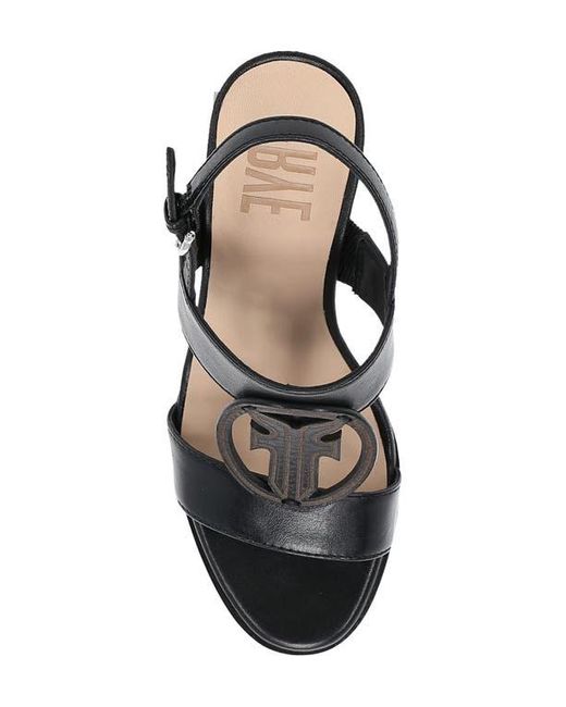 Frye Rachel Logo Slingback Wedge in Black | Lyst