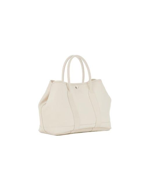 EZRA ARTHUR Audrey American Steer Leather Top Handle Bag in Natural | Lyst