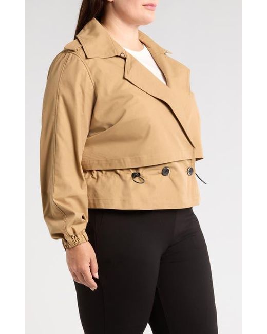 UNIVERSAL STANDARD Leonard Water Repellent Double Breasted Crop Trench ...