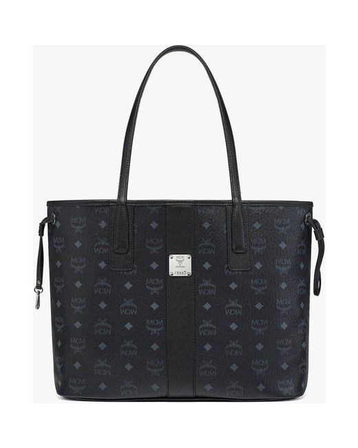 MCM Medium Liz Reversible Shopper in Black | Lyst