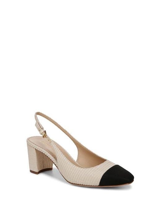 Veronica Beard Cap Toe Slingback Pump in Natural | Lyst