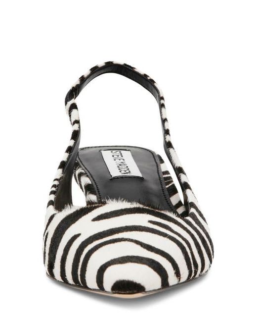 Steve Madden Kari Pointed Toe Kitten Heel Slingback Pump in White | Lyst