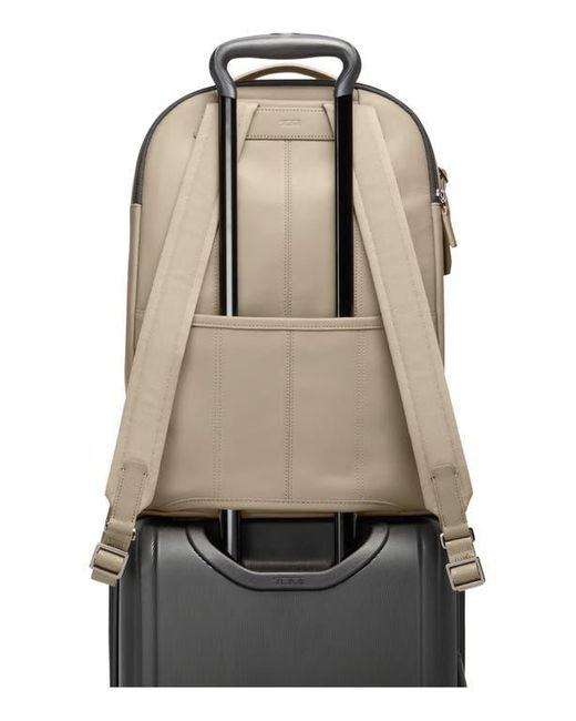 Tumi Warren Leather Backpack in Gray for Men | Lyst