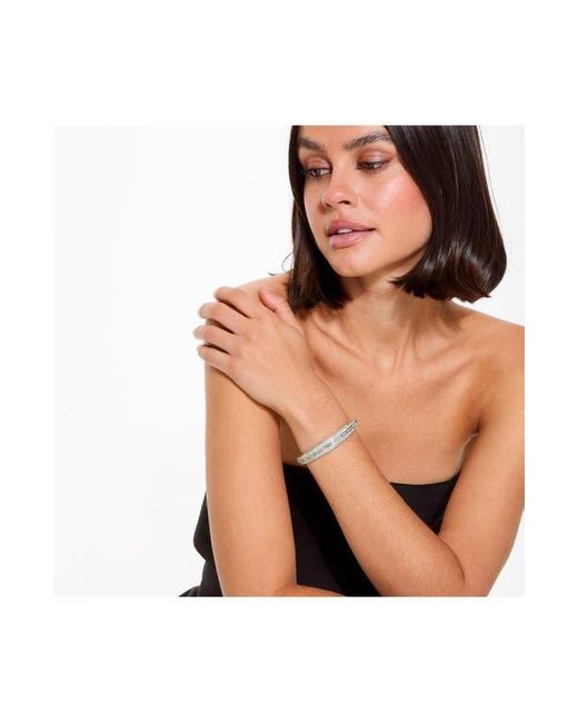 Kurt Geiger Mulitcolor Pavé Dome Bangle in White | Lyst