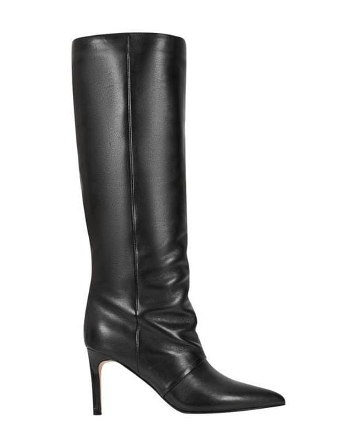 Marc Fisher Narysa Pointed Toe Knee High Boot in Black | Lyst