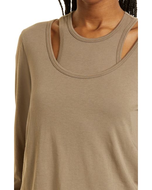 Pistola Leah Layered Long Sleeve Top In Blue Lyst