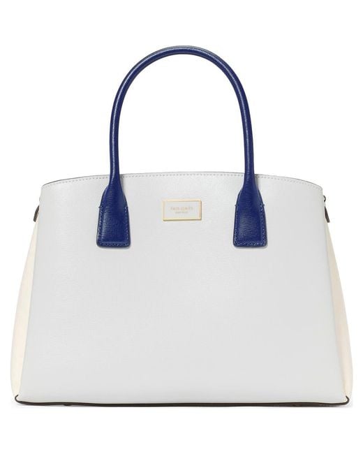 Kate Spade Serena Colorblock Saffiano Leather Satchel in Blue | Lyst