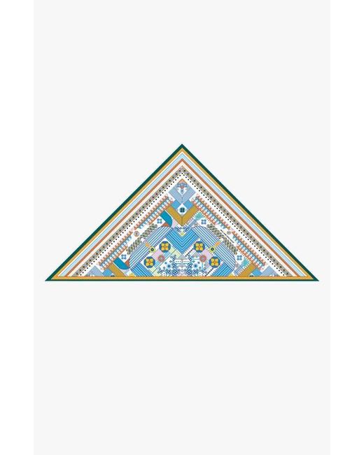 Jessie Zhao New York Double Sided Wool Silk Triangle Scarf Of Shapes ...