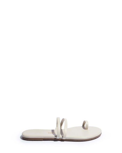 TKEES Leah Toe Loop Sandal in White | Lyst