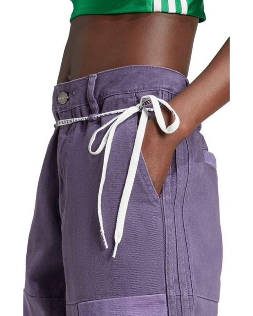adidas X Kseniaschnaider Patchwork Straight Leg Jeans in Purple | Lyst