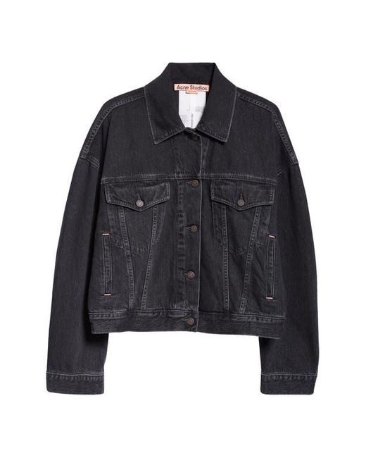 Acne Studios Morris Relaxed Fit Oversize Denim Jacket in Black | Lyst