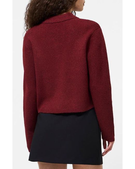 French Connection Ellie Collared Crop Cardigan | Lyst