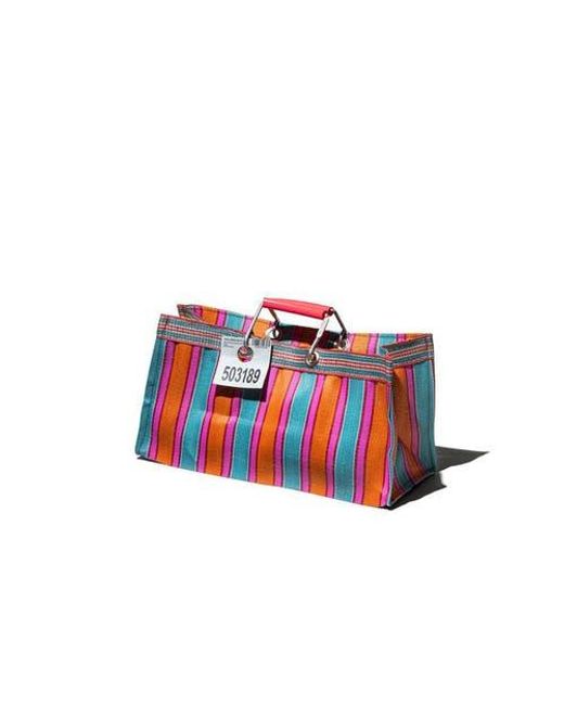 Puebco Recycled Plastic Stripe Bag in Red | Lyst