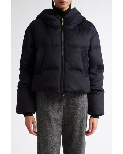 Max Mara Dalia Reversible Down Puffer Jacket in Blue | Lyst