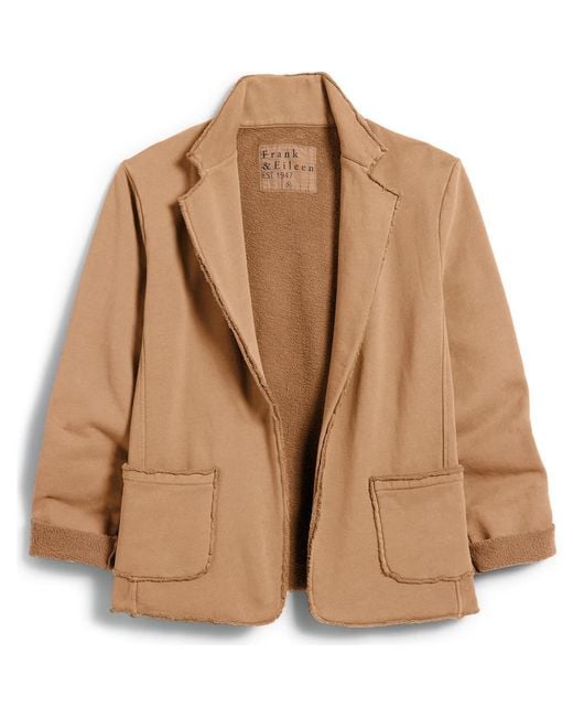 Frank & Eileen Dublin Cotton French Terry Blazer in Brown | Lyst