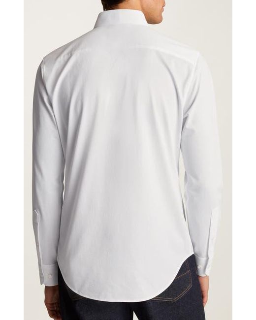 Bonobos Tech Solid Performance Cotton Blend Piqué Button-Up Shirt in White for Men | Lyst