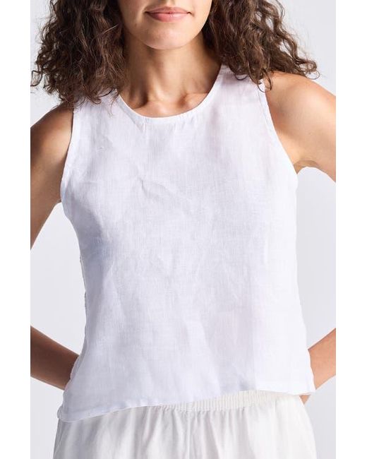 REISTOR Button Back Embroidered Crop Top in White | Lyst