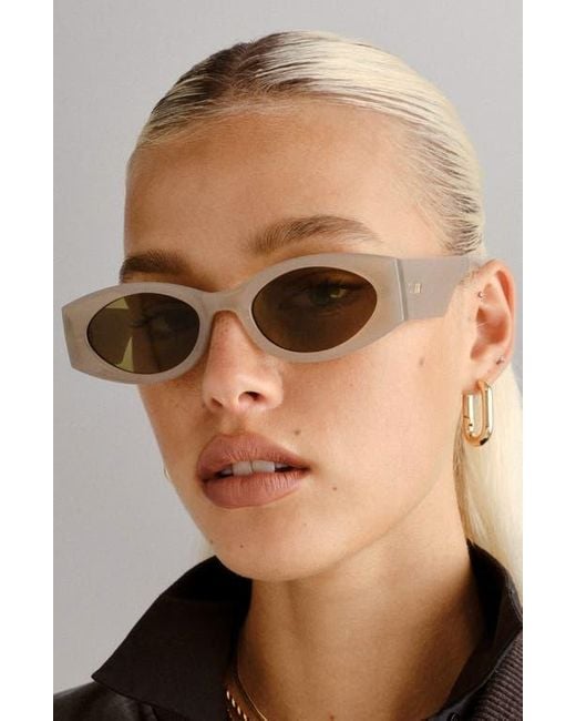 Le Specs Mermaiden 52Mm Rectangular Sunglasses in Green | Lyst