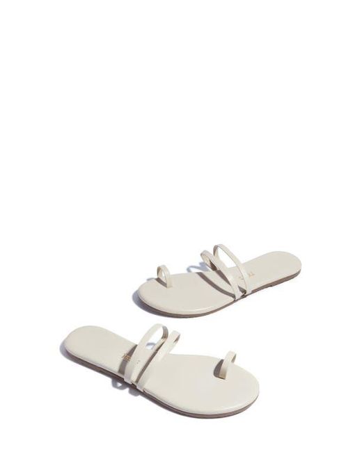 TKEES Leah Toe Loop Sandal in White | Lyst