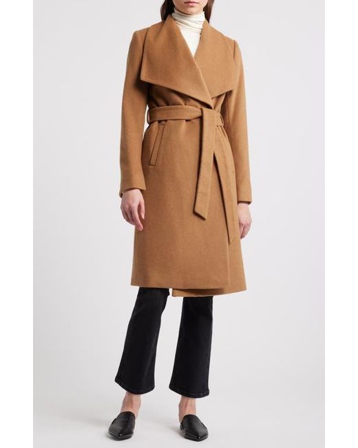 Ralph Lauren Longline Wool Blend Wrap Coat in Natural | Lyst