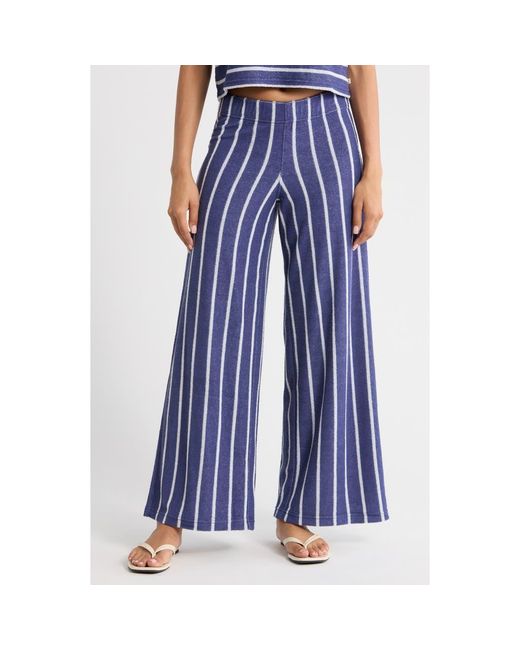 Marine Layer Beach Stripe Terry Cloth Pants in Blue | Lyst