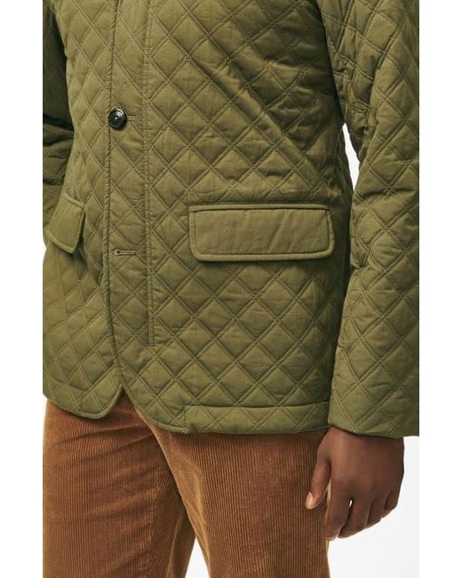 Brooks Brothers Quilted Cotton Blend Jacket in Green for Men | Lyst