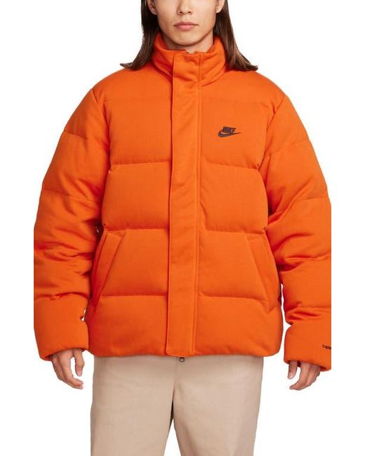 Nike Oversize Therma-Fit Down Puffer Jacket in Orange for Men | Lyst