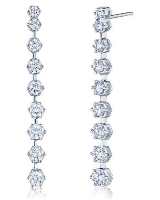 Kwiat Starry Night Diamond Linear Drop Earrings in White | Lyst