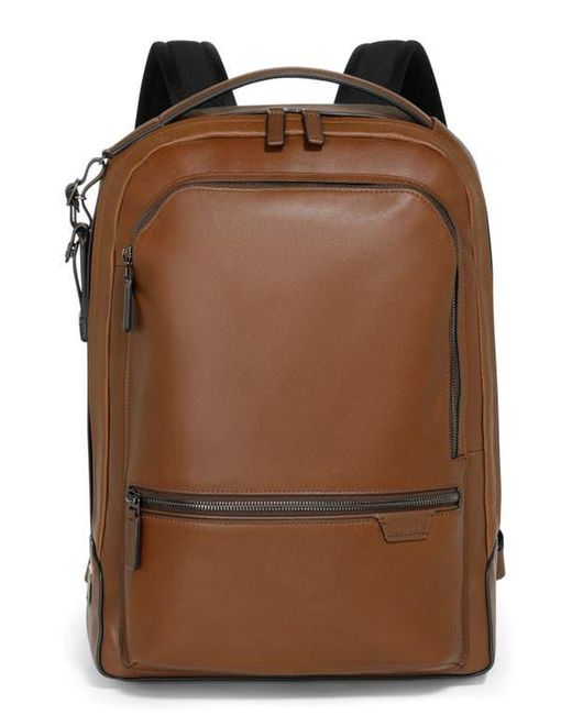 Tumi Brander Leather Backpack in Brown for Men | Lyst